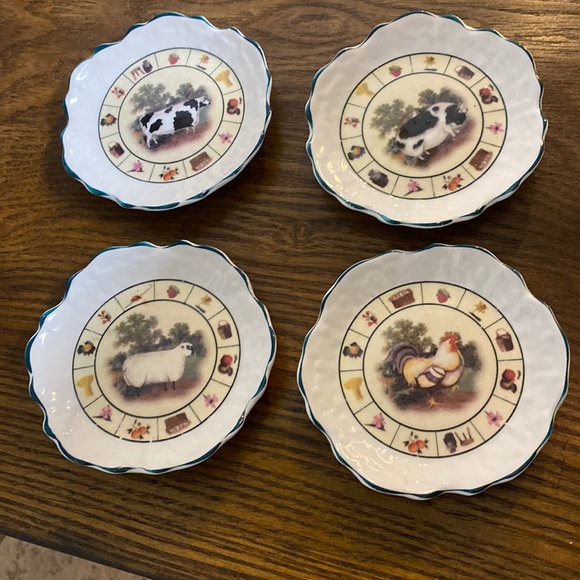 Vintage | Accents | Barn Yard Animal 4 Inch Decorative Fine Bone China ...